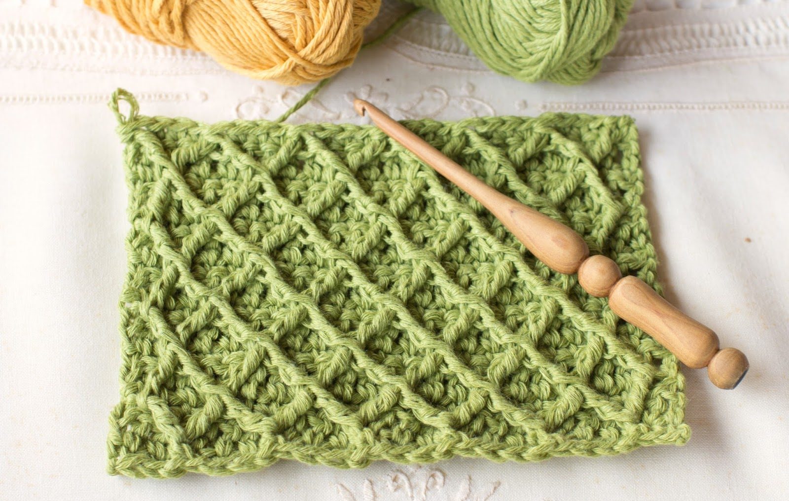 How to Crochet the Diamond Stitch - Handmade Learning Here