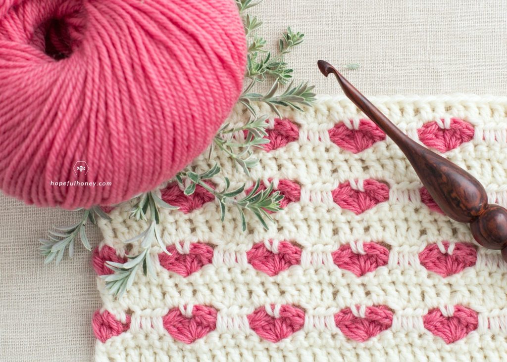 How to Crochet Heart Stitch - Handmade Learning Here