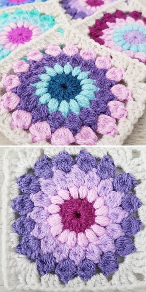 Crochet Sunburst Granny Square - Handmade Learning Here