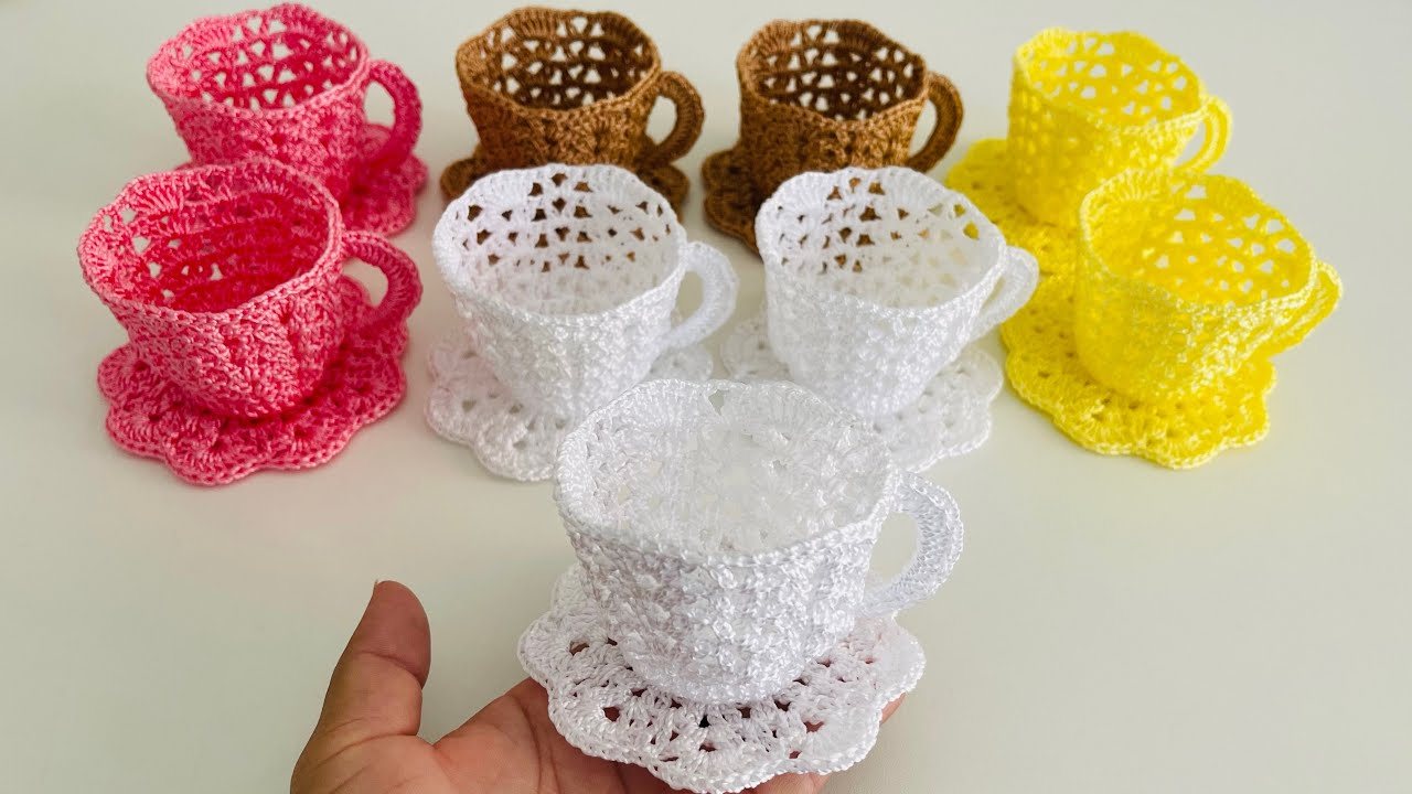 Crochet Tea Cups - Handmade Learning Here