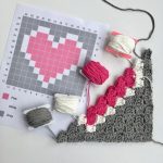C2C Heart Square Blanket - Handmade Learning Here