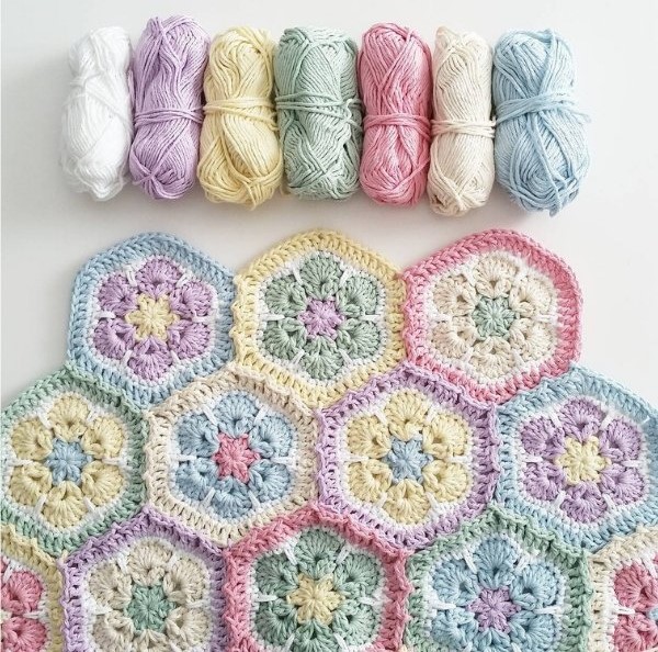 Hexie African Flower Motif - Handmade Learning Here