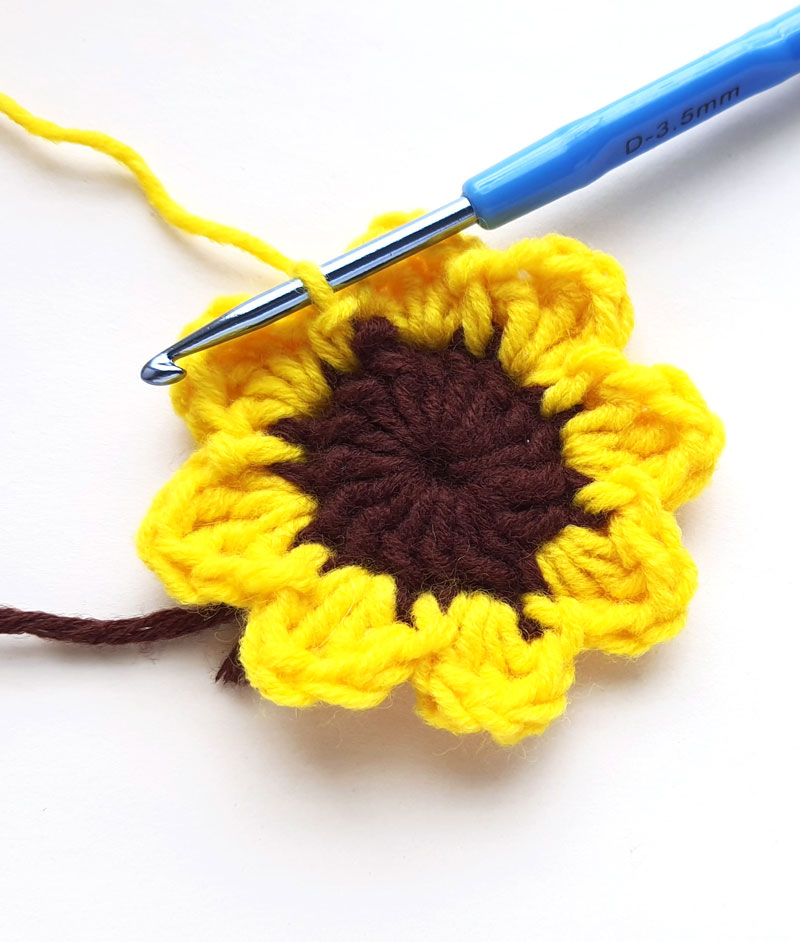 Crochet Sunflower - Handmade Learning Here