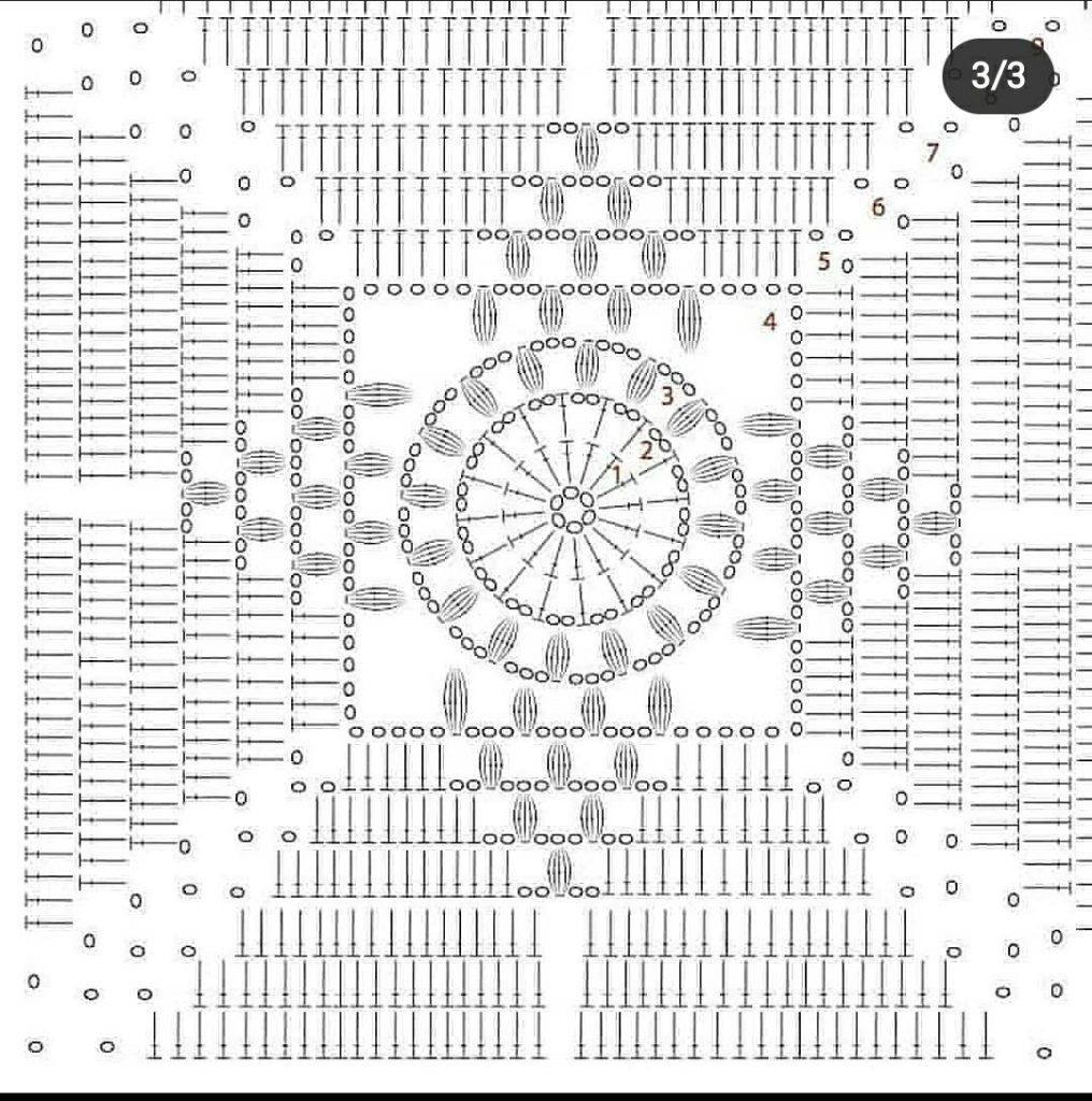 Popcorn Stitch Flower Square - Handmade Learning Here