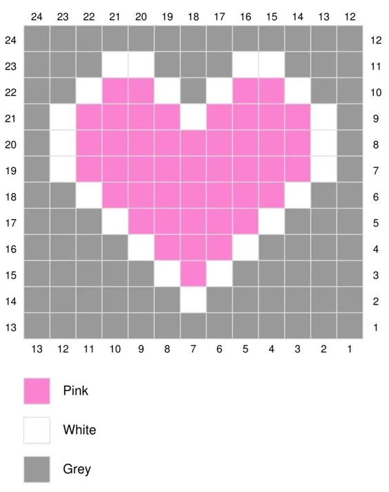 C2C Heart Square Blanket - Handmade Learning Here