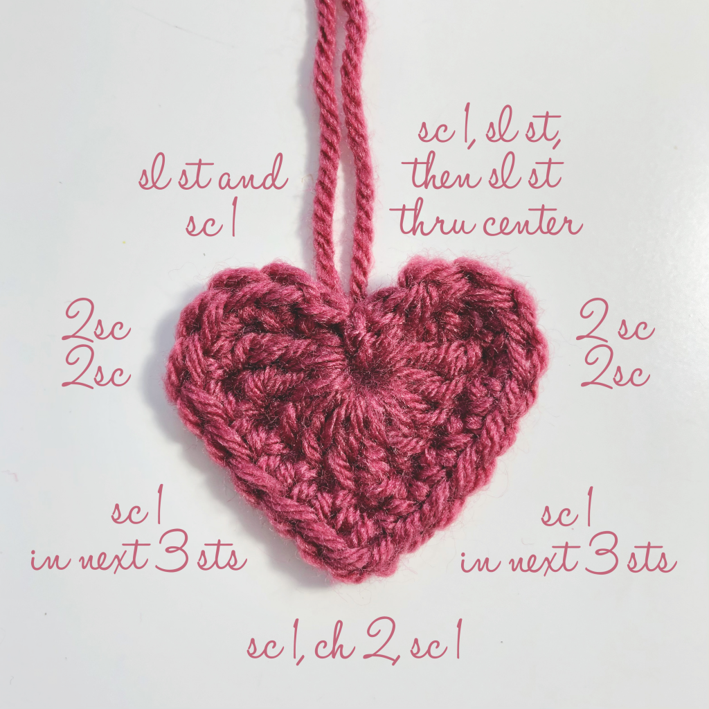 Crochet Heart Pattern - Handmade Learning Here