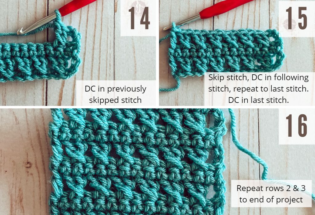 Crossed Double Crochet Stitch - Handmade Learning Here