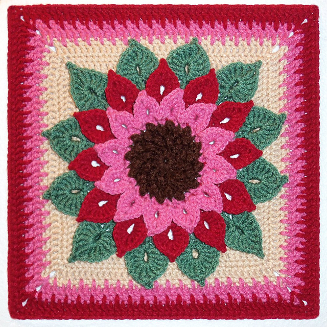 Crocodile Flower Square - Handmade Learning Here