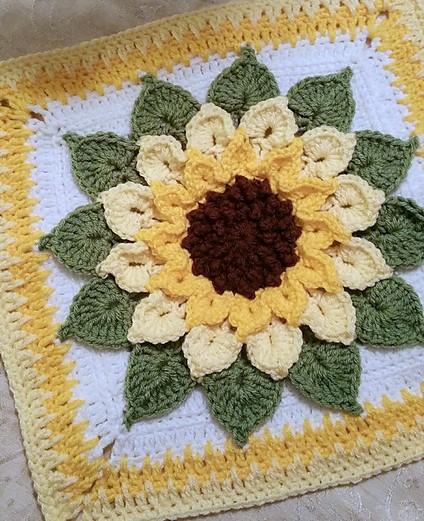 Crocodile Flower Square - Handmade Learning Here