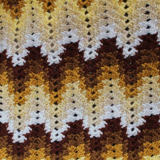 Grandma Spiked Ripple Blanket - Handmade Learning Here