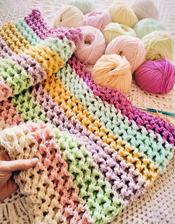 ZigZag Waffle Stitch - Handmade Learning Here