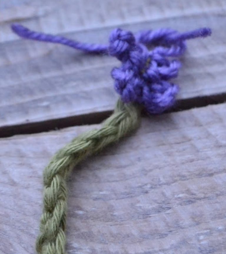 Crochet Lavender Flower - Handmade Learning Here