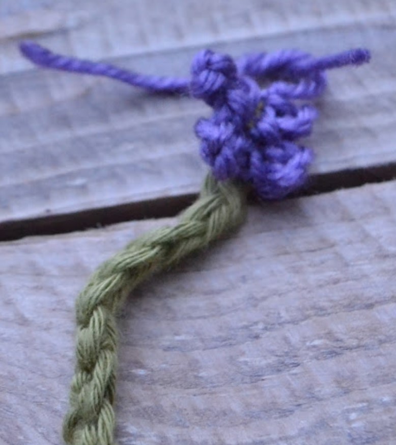 Crochet Lavender Flower - Handmade Learning Here
