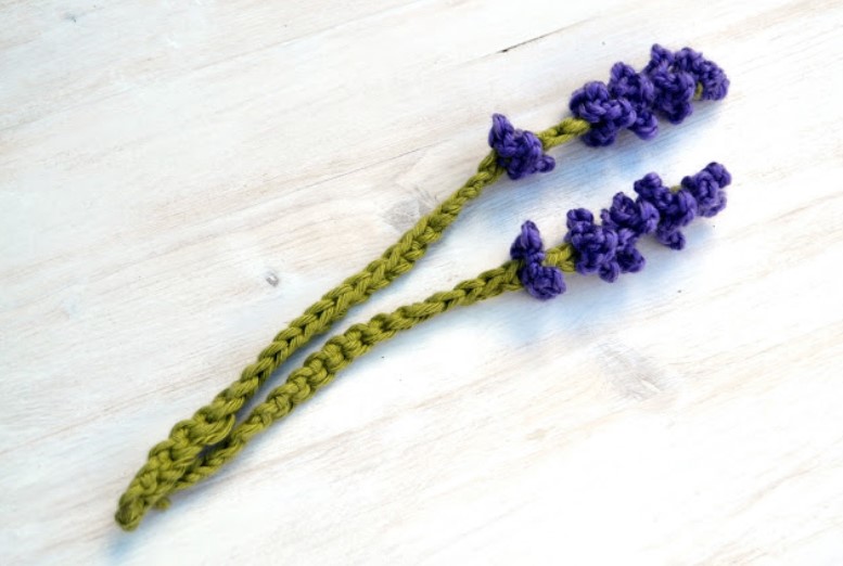 Crochet Lavender Flower - Handmade Learning Here