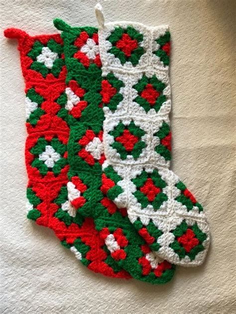 Granny Square Christmas Stocking - Handmade Learning Here