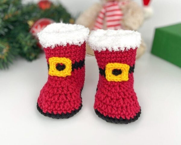 Santa Baby Booties - Handmade Learning Here