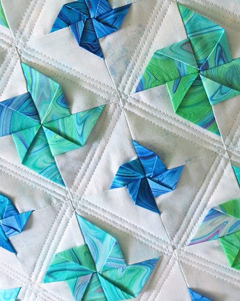 3D Pinwheel Quilt Block - Handmade Learning Here