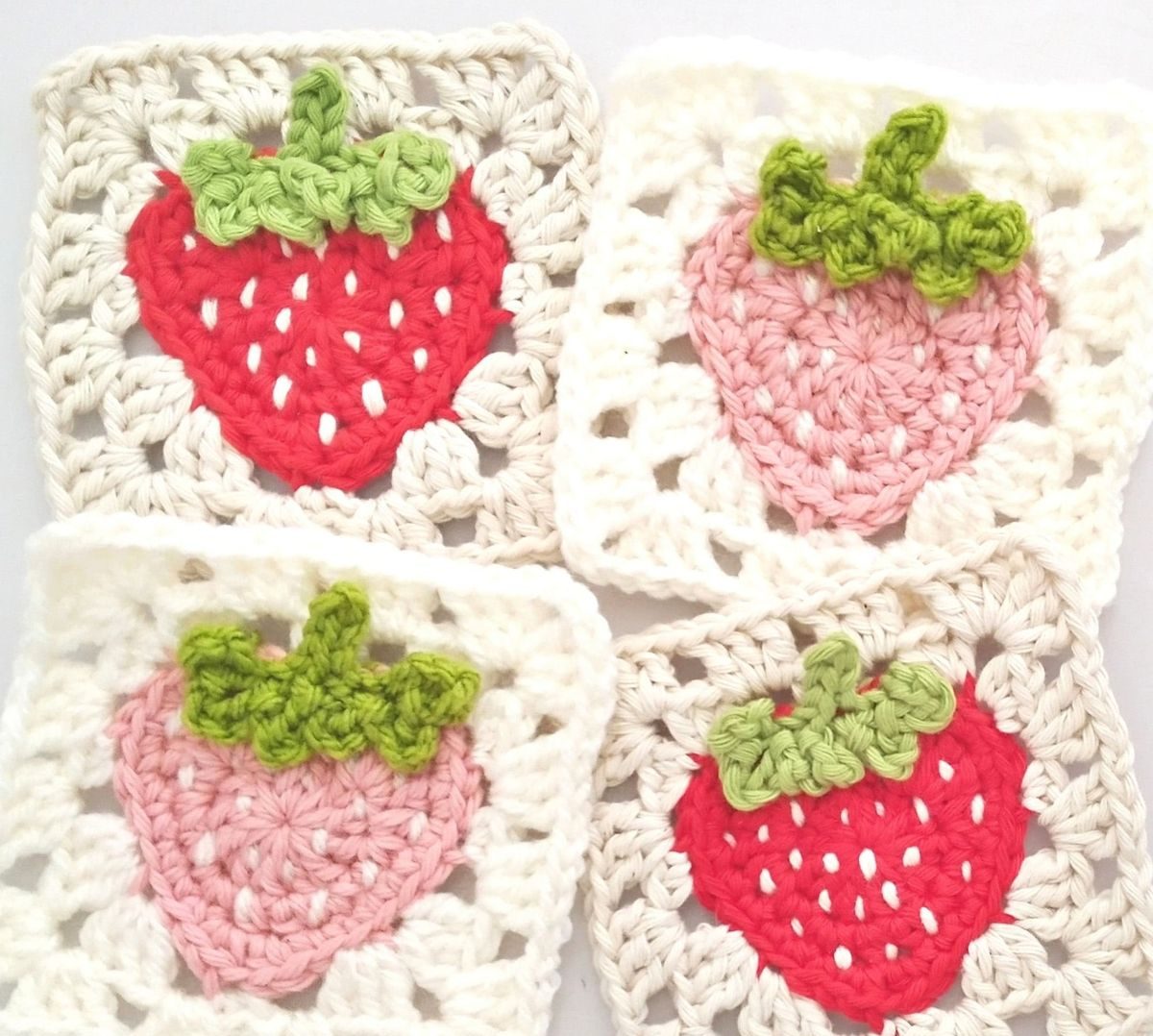 Strawberry Granny Square - Handmade Learning Here