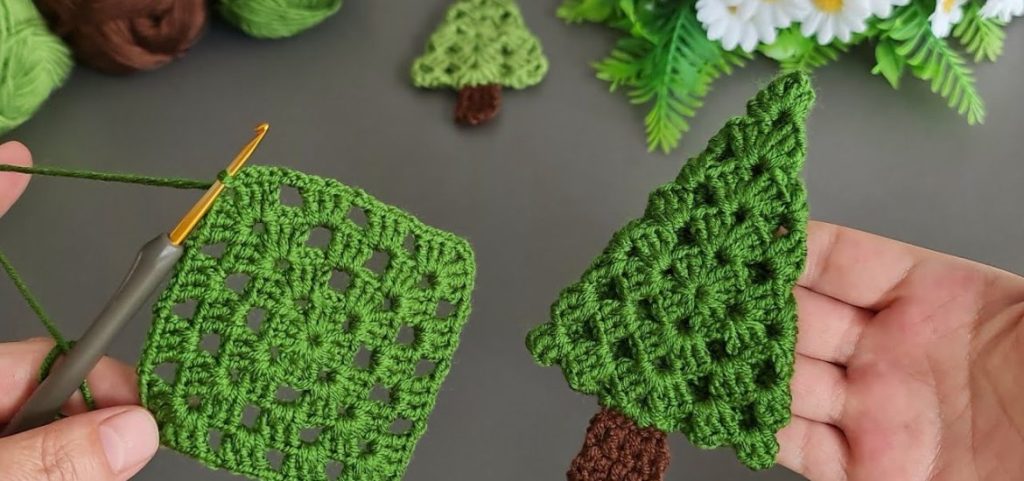 Granny Square Christmas Tree - Handmade Learning Here